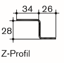 Z-Profil CNS 28mm